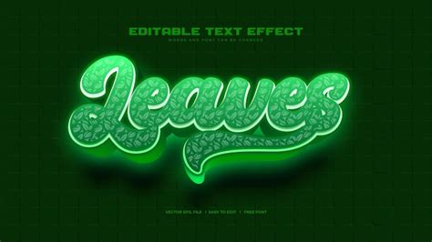 Green Background Text Effect Vectors And Illustrations For Free Download