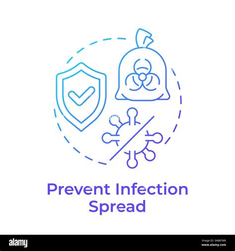 Prevent Infection Spread Blue Gradient Concept Icon Stock Vector Image And Art Alamy