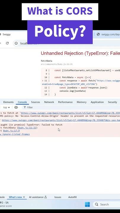 What Is Cors Policy Reactjs Coding Javascriptinterview Reactfrontend Telugutechworld Youtube