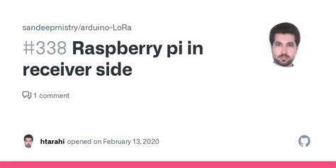 Raspberry Pi In Receiver Side · Issue 338 · Sandeepmistryarduino Lora · Github