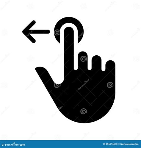 Move To Left Black Glyph Icon Stock Illustration Illustration Of Draw Screen 256916630