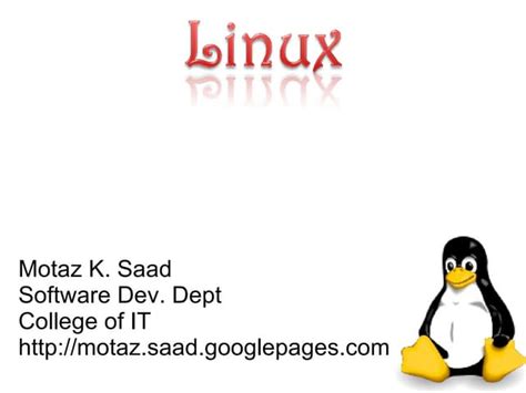 Linux Operating System Ppt Pptx