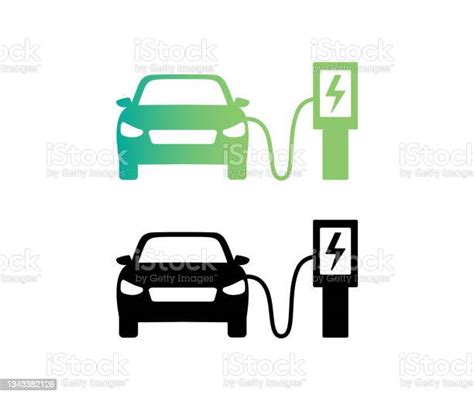 전기 자동차 충전 소 아이콘 친환경 차량 전면 보기 녹색 에너지 교통에 대한 스톡 벡터 아트 및 기타 이미지 교통 교통수단 녹색 Istock