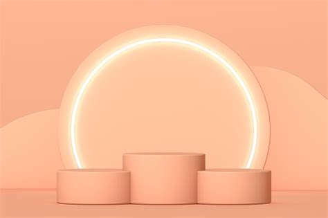 연단과 최소한의 추상적 배경 3d 렌더링 기하학적 모양 현대 웹 사이트에서 상을위한 단계 빈 제품 스탠드 0명에 대한 스톡 사진