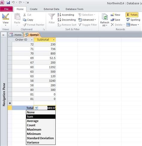 Look At Summarized Or Aggregate Data In Access 2010