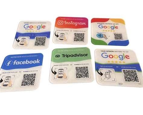 Dynamic QR Code Customized NFC Plates For Google Reviews