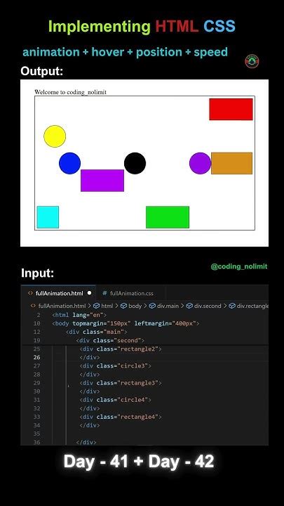 day 41 day 42 challenge 🎯 html and css👨‍💻 coding nolimit shorts