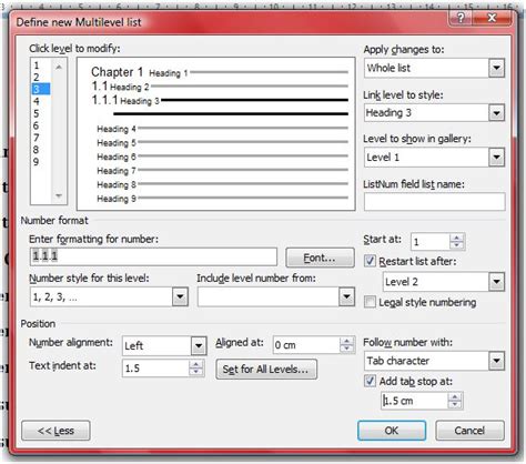 How To Create Your Thesis With Word And Step Heading Numbering In Microsoft Word