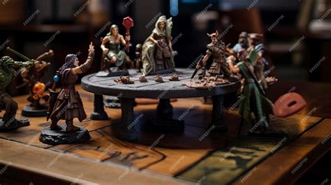 Premium Photo A Rpg Table With Miniatures