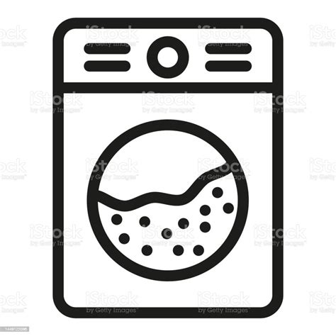 세탁기 라인 아이콘입니다 세탁 개념 개요 벡터 일러스트 레이 션 가정 생활에 대한 스톡 벡터 아트 및 기타 이미지 가정 생활 건조한 건축물 Istock