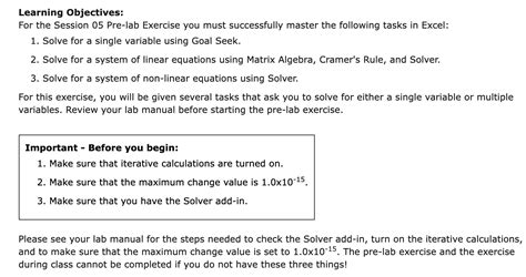 Solved Learning Objectives For The Session Pre Lab Chegg