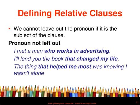 PPT Relative Clauses PowerPoint Presentation Free Download ID