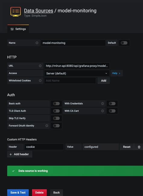 View Model Monitoring Results In Grafana