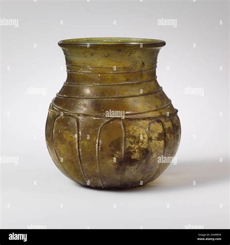 Glass Jar Rd Th Century A D Roman Translucent Streaky Yellow Green