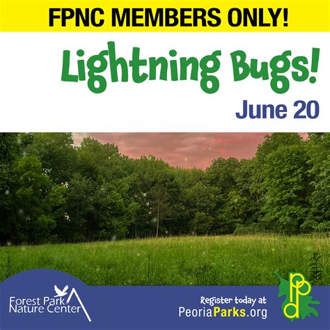 MEMBERS ONLY Lightning Bugs At Forest Park Peoria Park District