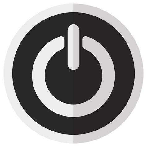 Premium Vector Shutdown Button Flat Icon Vector Isolated On White Background