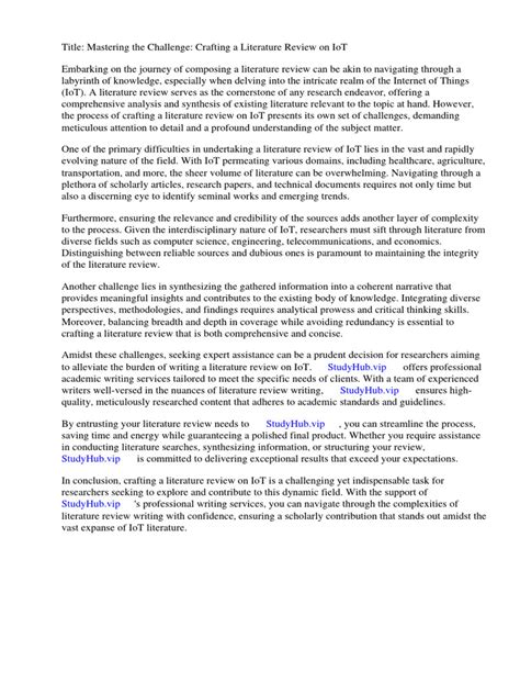 Literature Review Of Iot Pdf Internet Of Things Computing