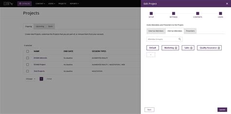 User Grouping During Projects Eexar