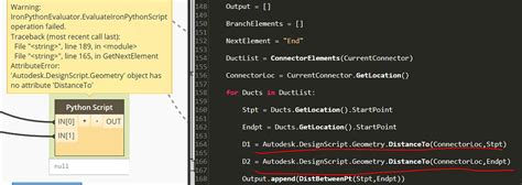Using Geometry DistanceTo Node In Python Dynamo