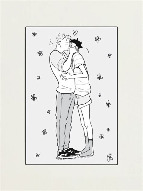 Heartstopper Nick And Charlie Comic Kissing Photographic Print For Sale By Vidhivora