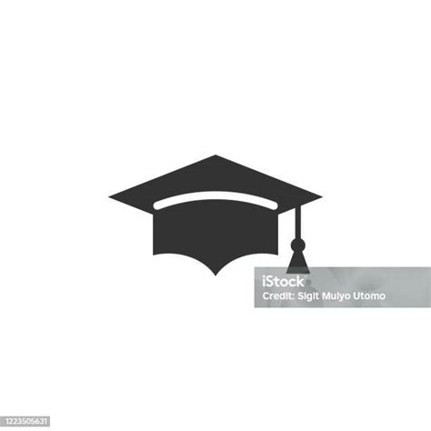 교육 졸업 모자 아이콘 로고 템플릿 일러스트 디자인 벡터 Eps 10 교사 교육 관련 직업에 대한 스톡 벡터 아트 및 기타