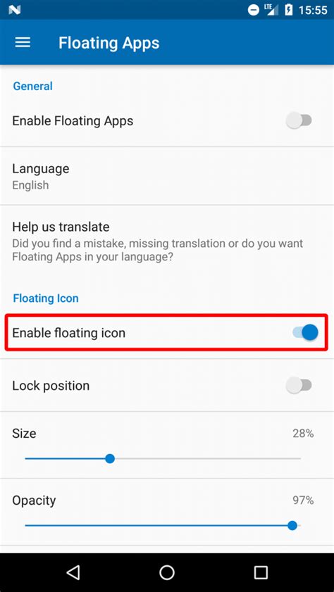How To Enable Disable The Floating Menu And The Floating Icon Floating Apps