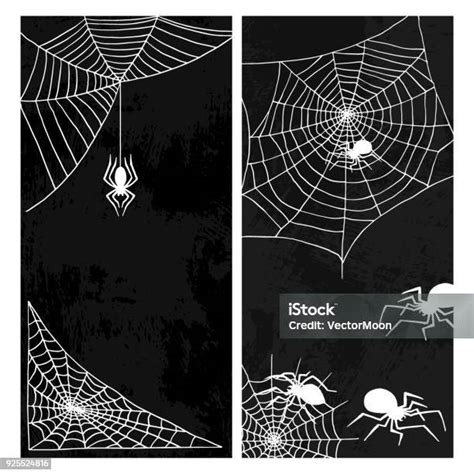 거미 벡터 웹 실루엣 유령 자연 할로윈 요소 거미줄 장식 두려워 유령 그물 고립 된 거미와 웹 벡터에 대한 스톡 벡터 아트 및 기타 이미지 Istock