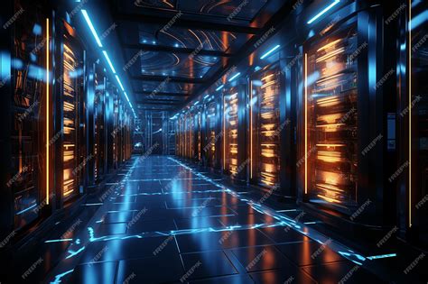 Premium Ai Image Quantumcomputingserverfarm Beamsoflightopticalcircuitcb4