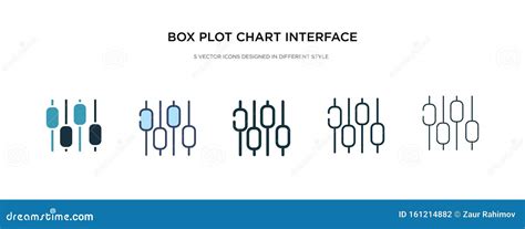 Box Plot Chart Interface Icon In Different Style Vector Illustration Two Colored And Black Box