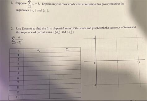 solved 1 suppose ∑n 1nan 5 explain in your own words what