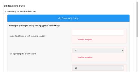 Dự đoán Rụng Trứng Dự đoán Những Ngày Dễ Thụ Thai Nhất Của Bạn
