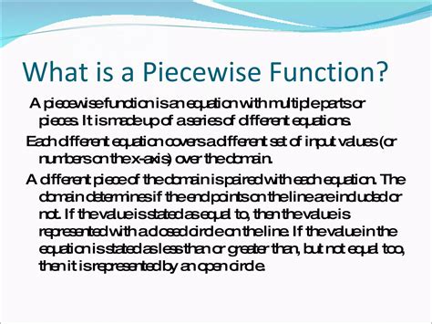 Piecewise And Step Functions PPT
