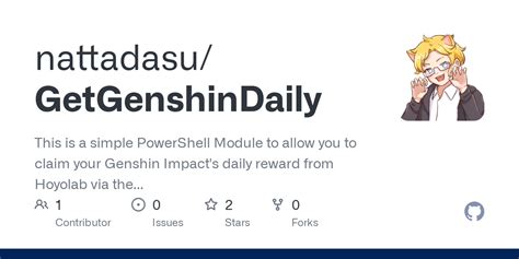 Github Nattadasugetgenshindaily This Is A Simple Powershell Module