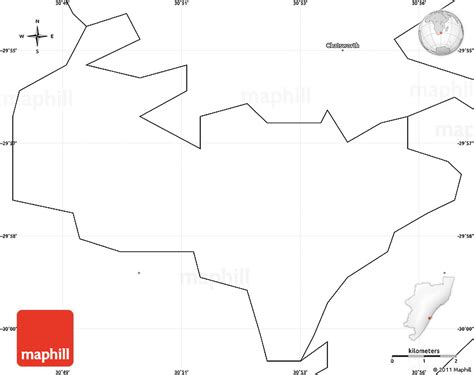 Blank Simple Map Of Umlazi