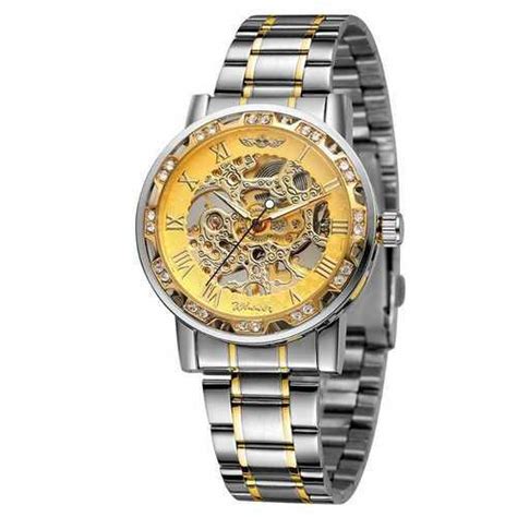Часы Winner (виннер скелетон) 8012 Diamonds Automatic Silver-Gold ...