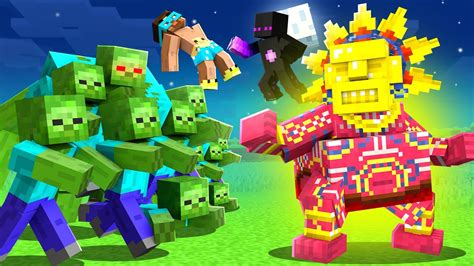 ОБЫЧНЫЕ МОБЫ ПРОТИВ УЛЬТРА БОССОВ Битва Мобов в Майнкрафт Youtube