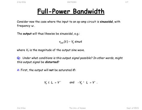 Full Power Bandwidth