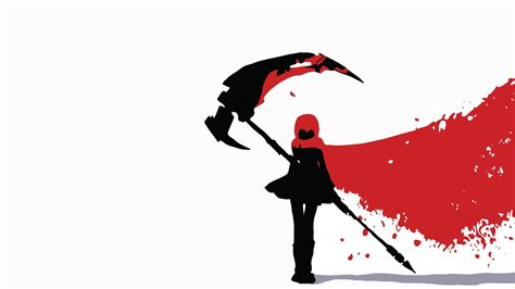 Fan Art Ruby Rose RWBY Anime Girls Cape Digital Art Skirt Crescent Rose Red RWBY