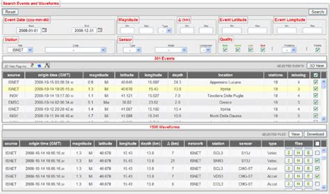 Events And Waveforms Can Be Searched Using This Interface Events Can