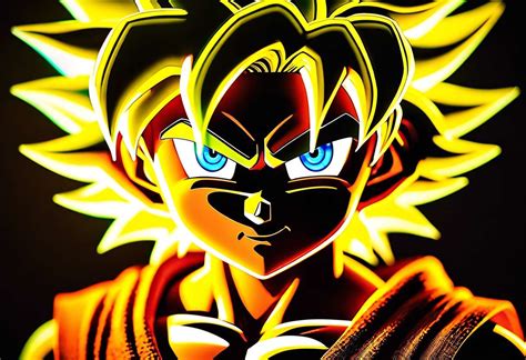 Lampe 3d Jeune Goku Dbz éclairage Unique Dragon Ball