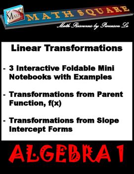 Linear Functions Identifying Linear Transformations From Equations Notes
