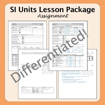 SI Units Lesson Pack Differentiated Notes Activities Assignment Assessment