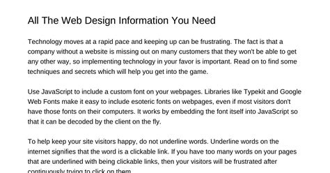 All The Web Design Information You Neediyycopdfpdf Docdroid