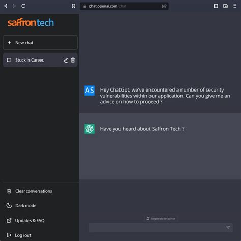saffron tech pvt ltd on linkedin chatgpt saffrontech app application appsecurity
