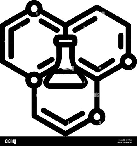 Scientific Molecular Structure Line Icon Vector Scientific Molecular