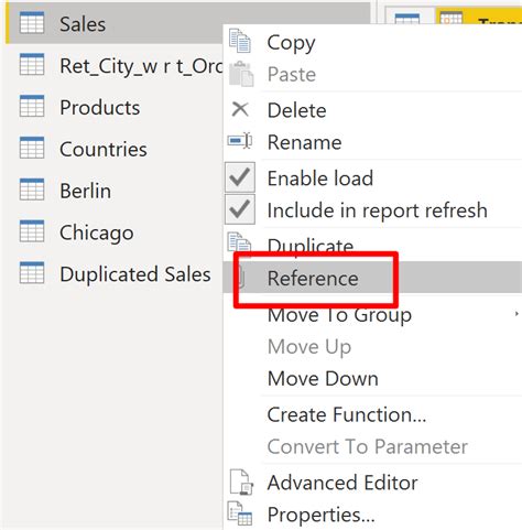 duplicate vs reference queries power bi training australia