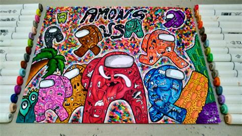 Among Us Doodle Art Drawing Mara Corners