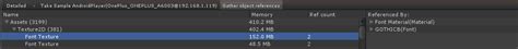 High Memory Usage Unity Profiler Shows That A Single Font Texture