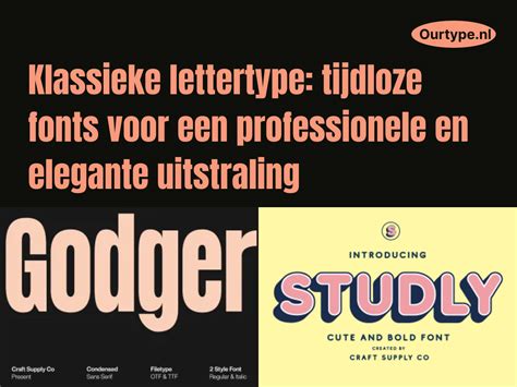 Klassieke Lettertype Tijdloze Fonts Voor Een Professionele En Elegante