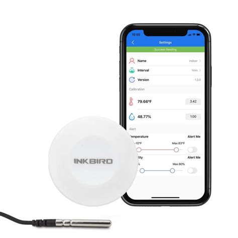 Inkbird Ibs Th1 Bluetooth Temperature Humidity Sensor With External Probe Temperature Humidity